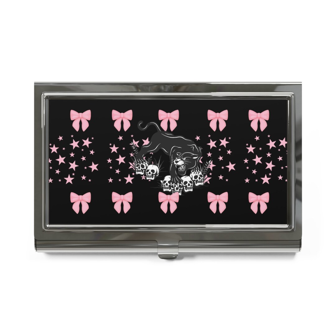 Coquette Card Holder, Valentines Gift, Tattoo Card Holder, Pink Bow ...