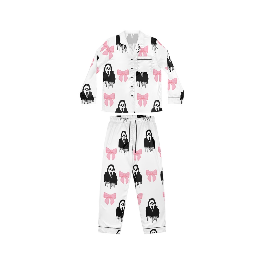 Cute Ghost Face Satin Pajamas Ghost Face Halloween Pajamas - Etsy