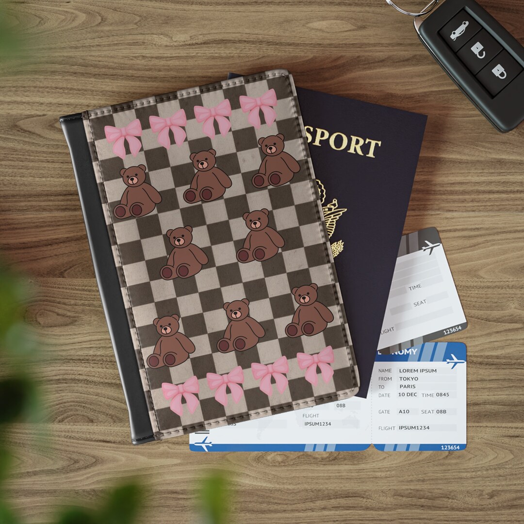 Cute Teddy Bear Passport, Teddy Bear Pattern, Teddy Bear Valentine ...