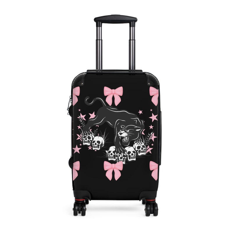 Kawaii Goth, Pink Bow Suitcase, Girls Suitcase, Panther Suitcase ...