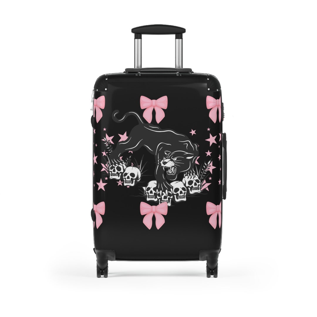 Kawaii Goth, Pink Bow Suitcase, Girls Suitcase, Panther Suitcase ...