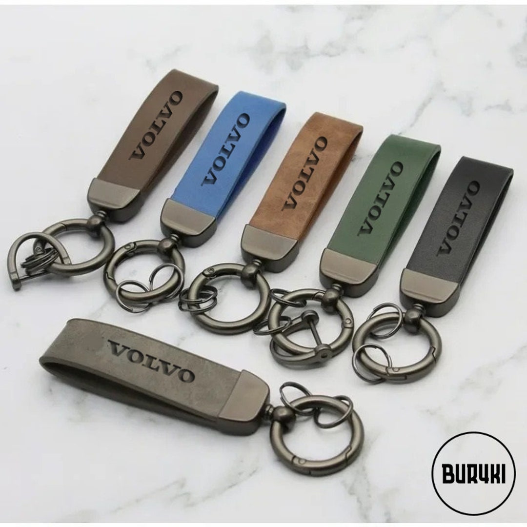 Volvo Leather Keychain Metal Car Logo Key Chain Pendant Gift - Etsy