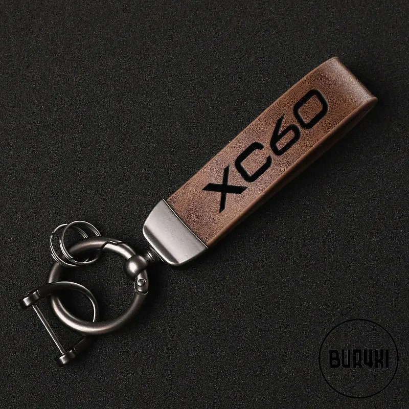 Volvo XC60 Leather Keychain Metal Car Logo Key Chain Pendant - Etsy