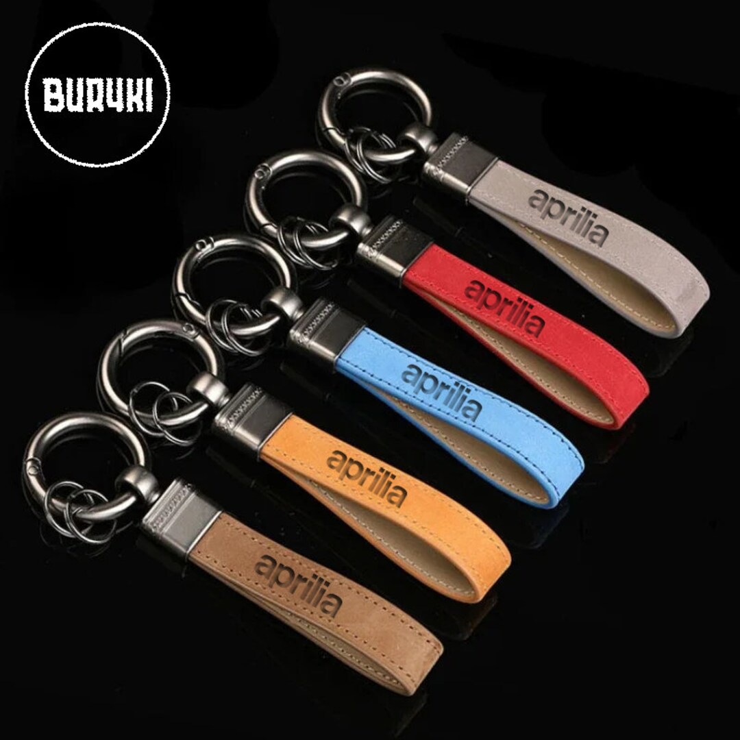 Aprilia Customized Leather Keychain Metal Car Logo Key Chain - Etsy