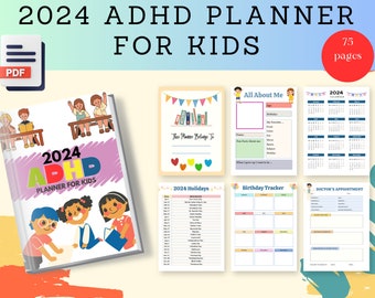 2024 ADHD Planner for Kids - Etsy
