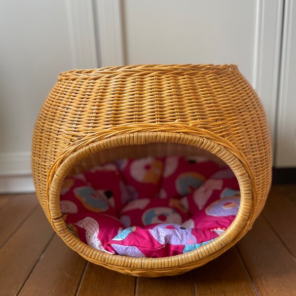 Wicker Cat House - Etsy