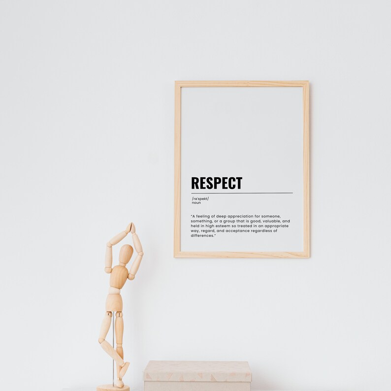 Respect Definition, Printable Wall Art, Respect Poster, Respect Other ...