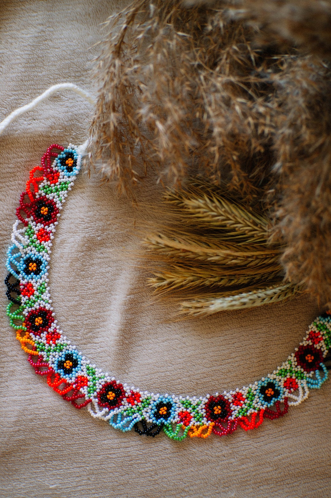 Ukrainian Traditional Necklace Silyanka Beaded Collar - Etsy