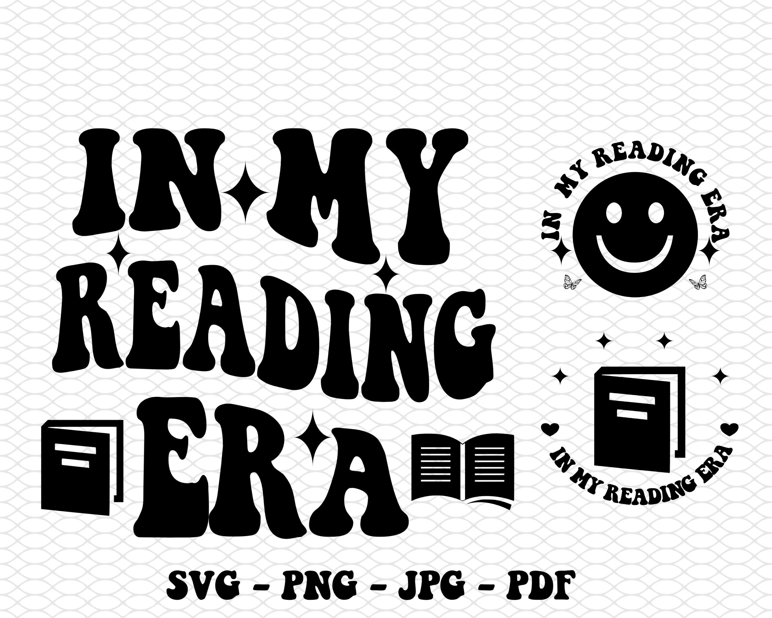 In My Reading Era Png,svg,in My Era Png,reading Png,gift for Book Lover ...