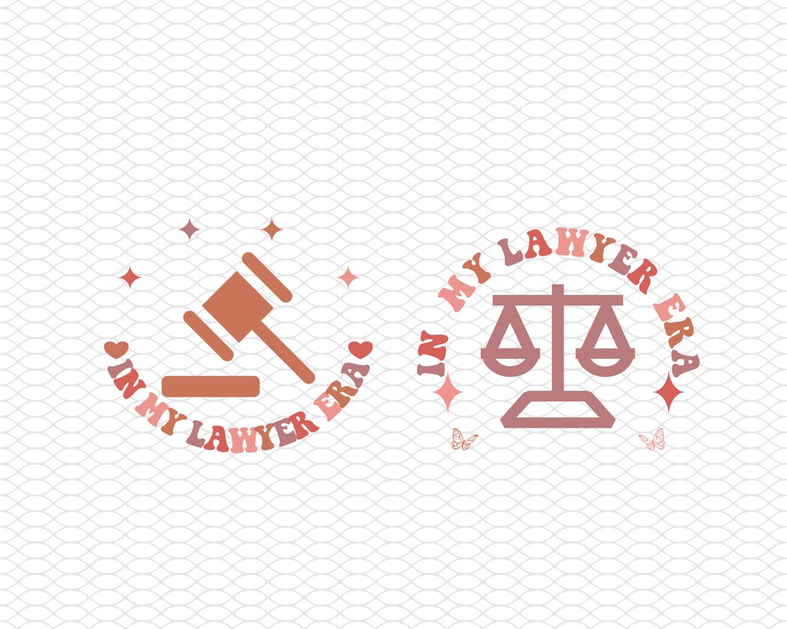In My Lawyer Era SVG PNG, Groovy Retro Law School Student Lawyer Front ...