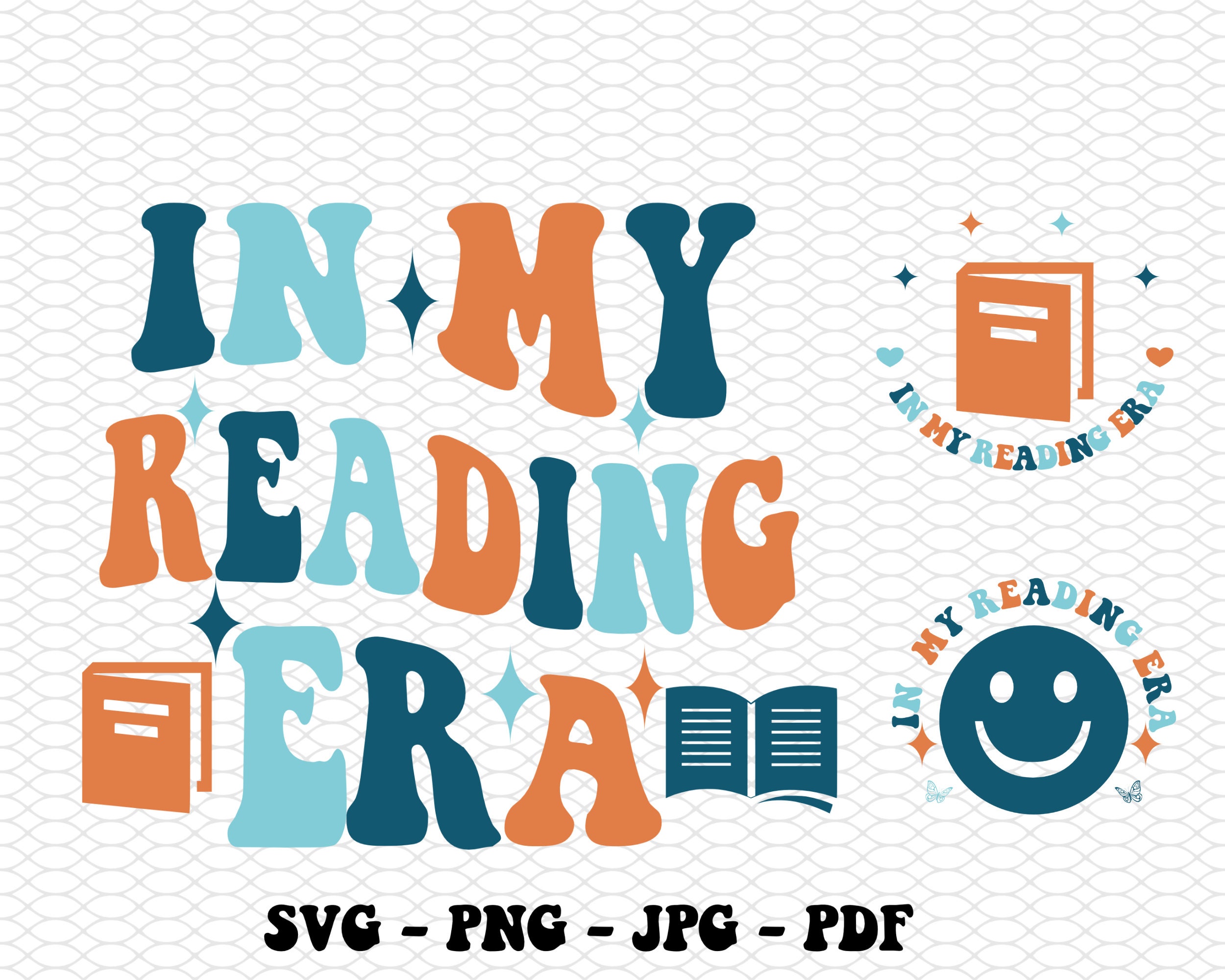 In My Reading Era Png,svg,in My Era Png,reading Png,gift for Book Lover ...