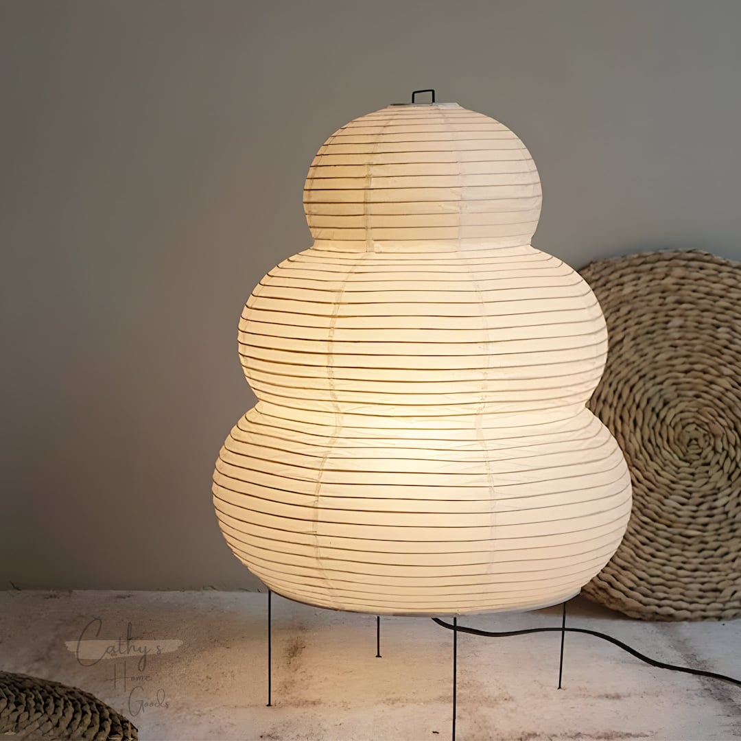 Japanese Rice Paper Floor Lamp Akari Wabi-sabi Noguchi Lamp - Etsy UK