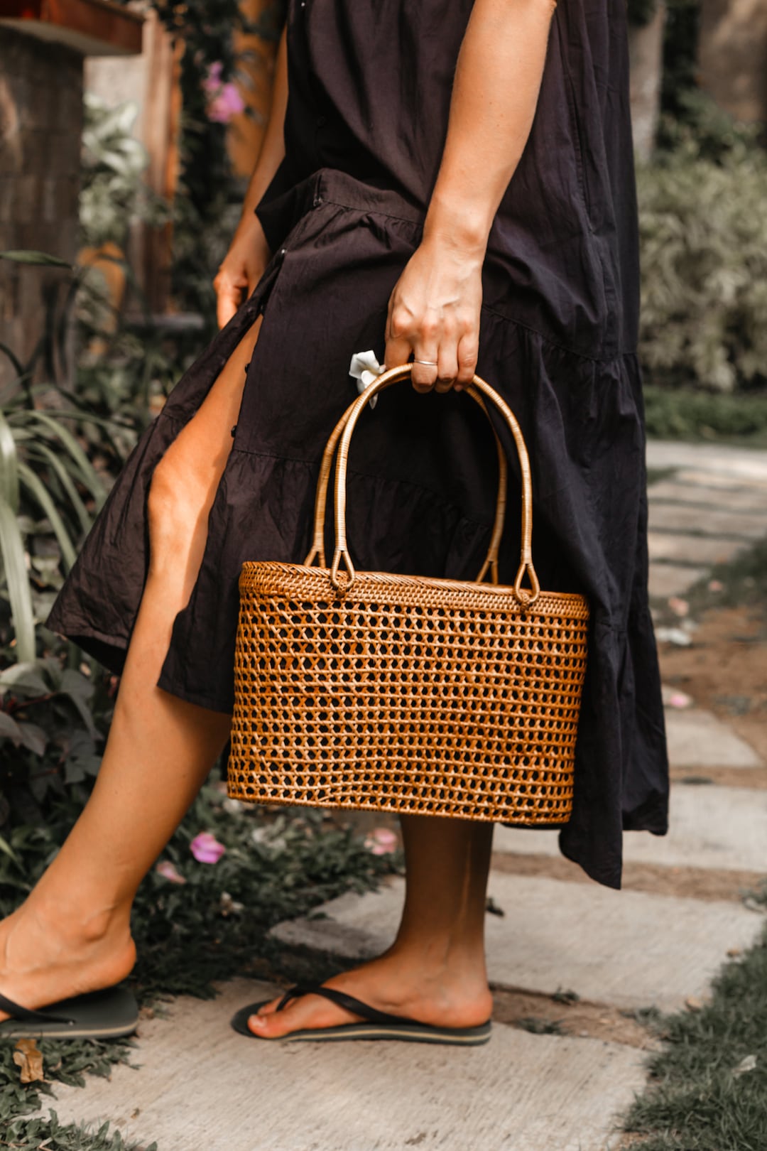 Rattan Bag, Straw Handbag Lined, Rattan Bag Bucket, Gifts Ideas, Wicker ...