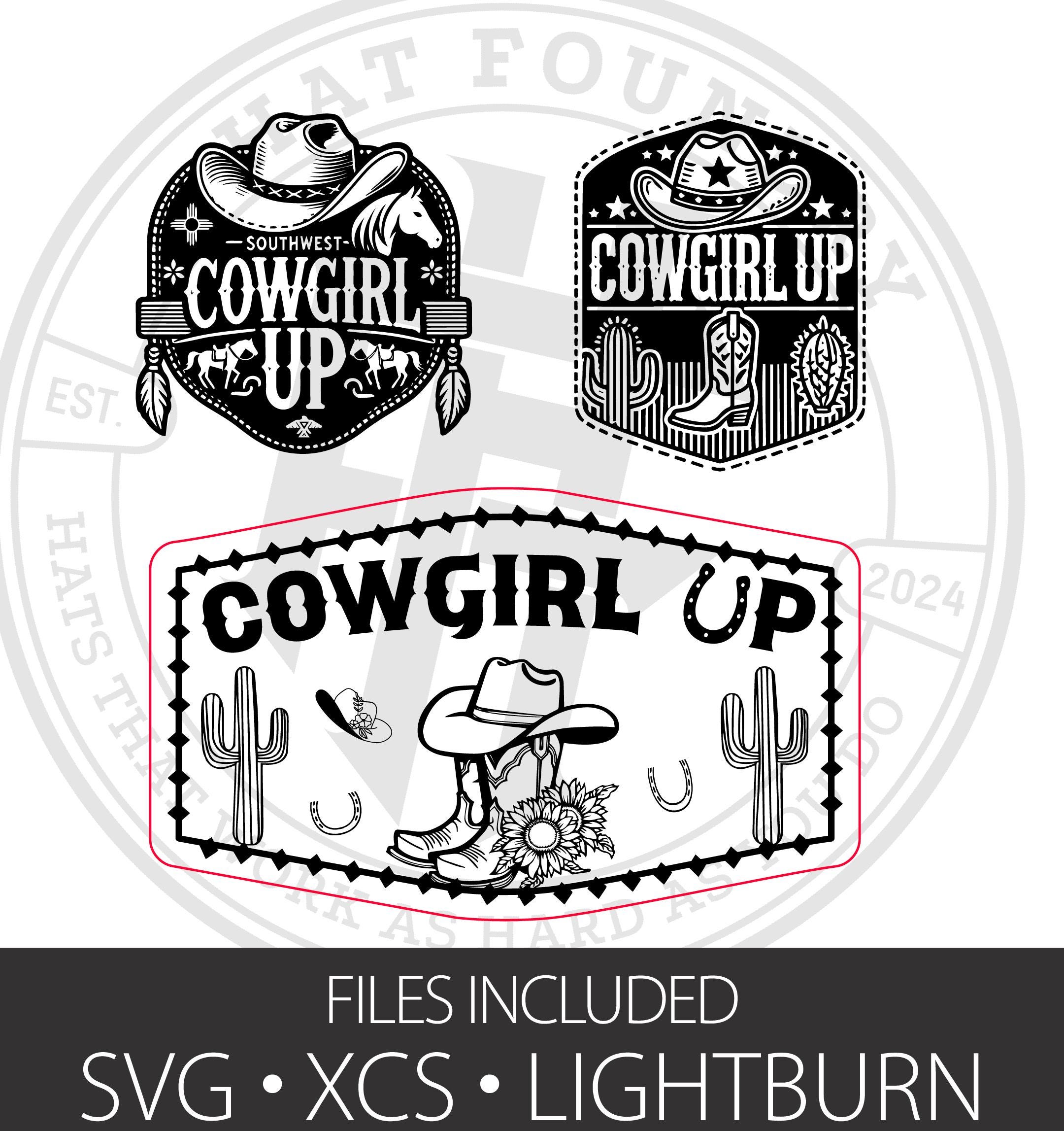 Cowgirl up SVG Hat Patch Pack - Etsy