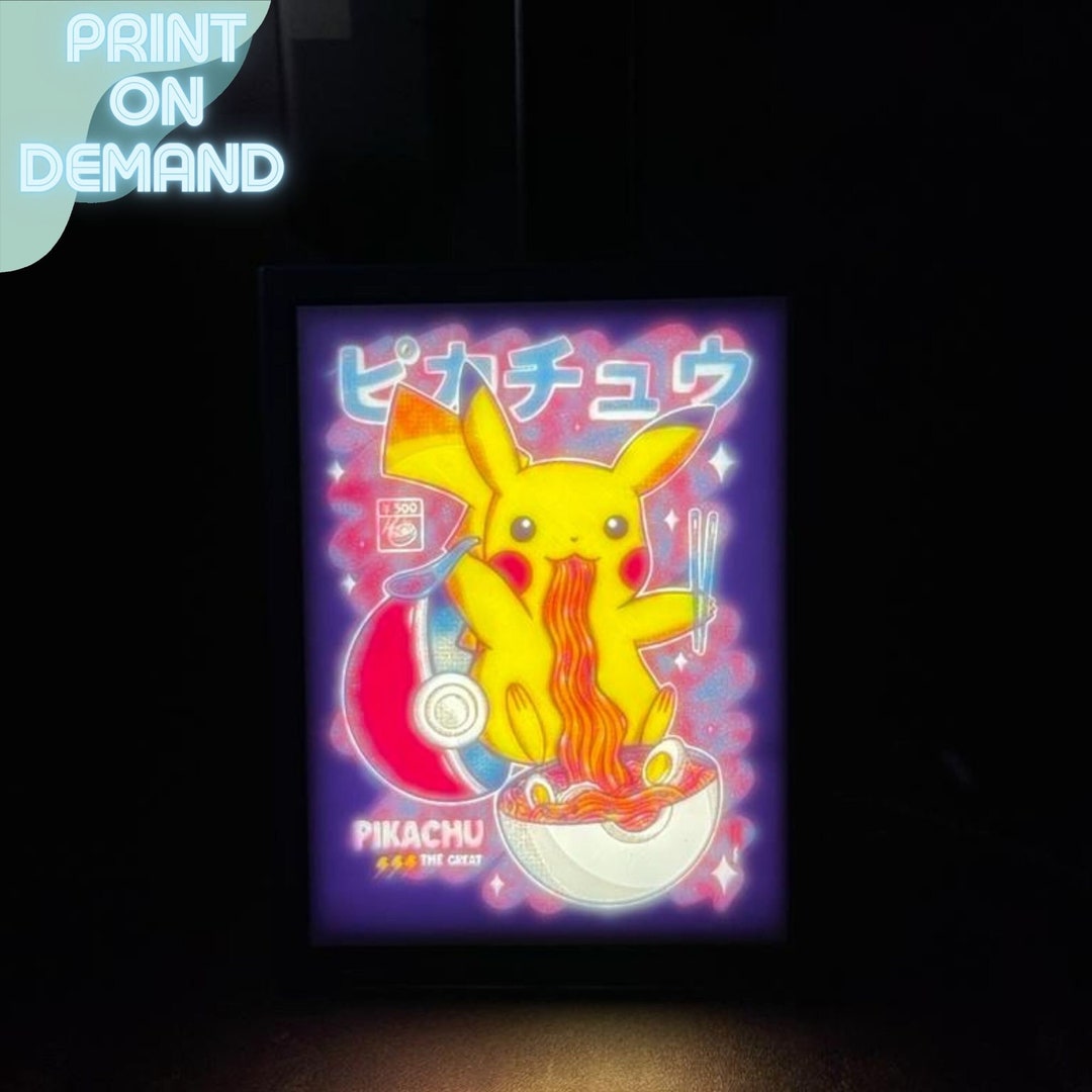 Pikachu Fan Art 2 Lithophane for Bambulab Lithophane 3d Printed Pokemon ...