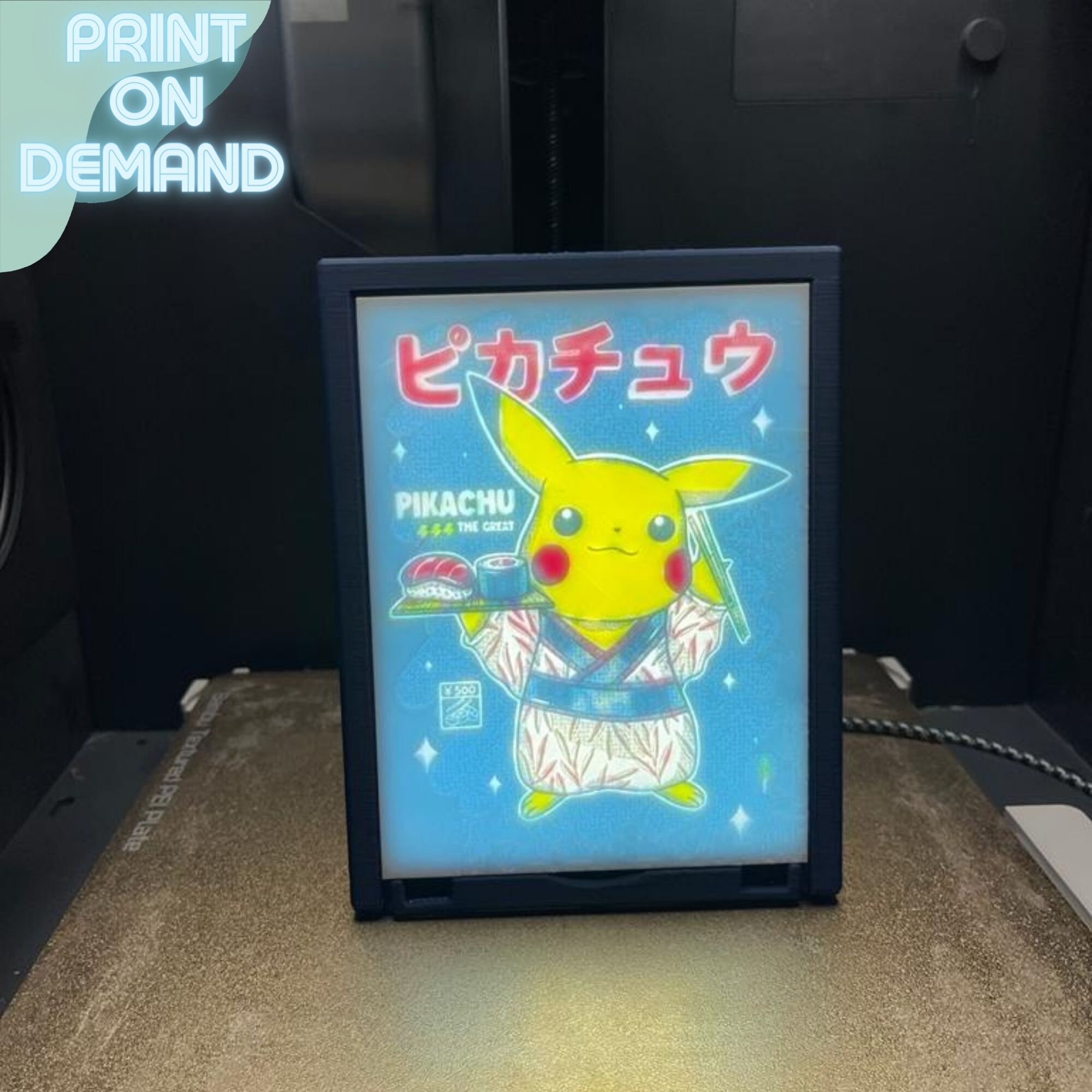 Pikachu Fan Art Lithophane for Bambulab Lithophane 3d Printed - Etsy ...