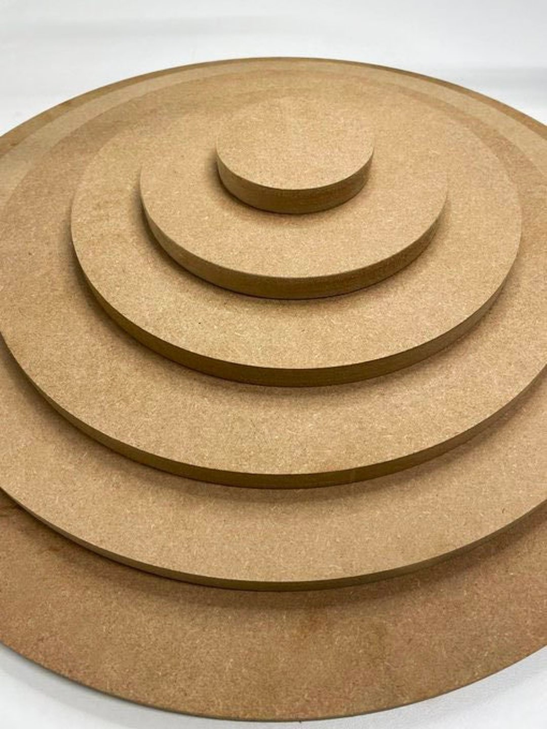 Round MDF Wooden Blank Craft Shapes, 18mm Thick, Sizes 100mm 600mm free ...