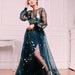 Blue Wedding Dress Star Dress Celestial Wedding Dress Custom Wedding ...