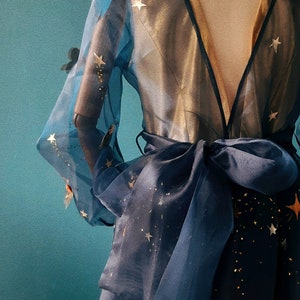 Blue Wedding Dress Star Dress Celestial Wedding Dress Custom Wedding ...