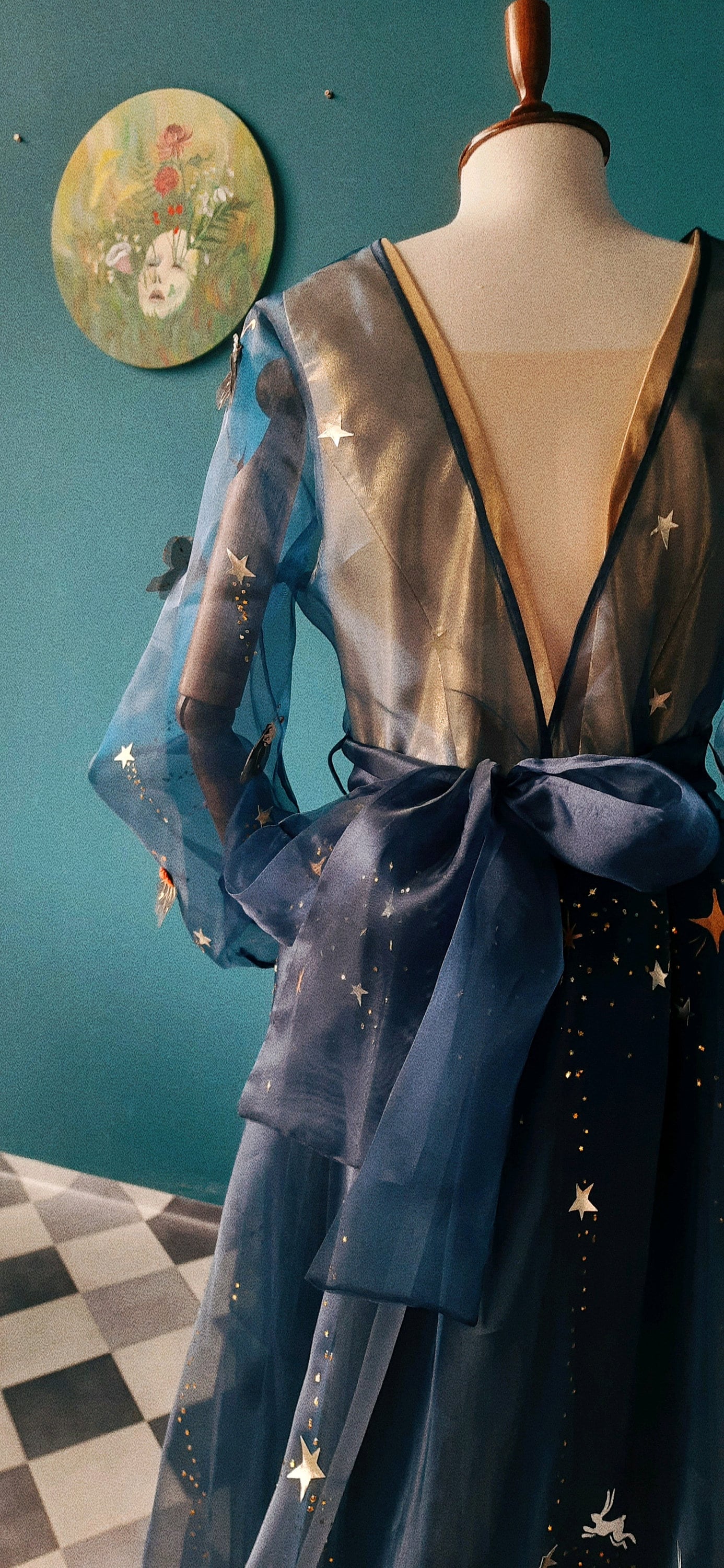 Blue Wedding Dress Star Dress Celestial Wedding Dress Custom Wedding ...