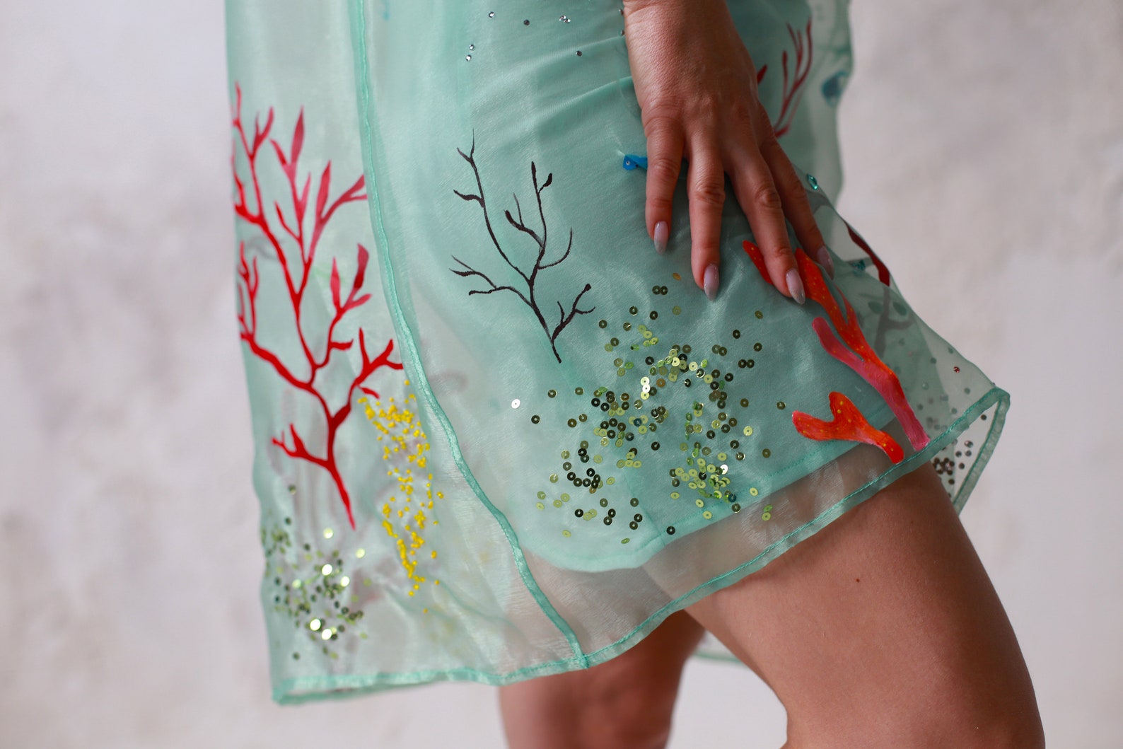 Organsa Dress Party Dress Sea Dress Unique Prom Dress T-shirt Dress ...