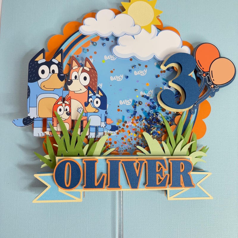 Bluey Cake Topper - Etsy