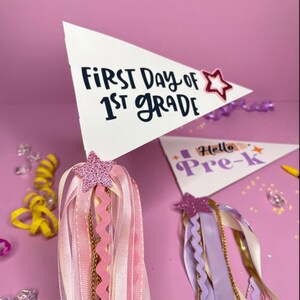 First Day of School Pennant Flag , Pennant Flag , Back to School ...