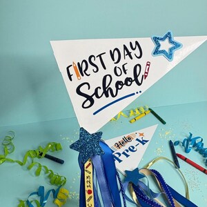 First Day of School Pennant Flag , Pennant Flag , Back to School ...