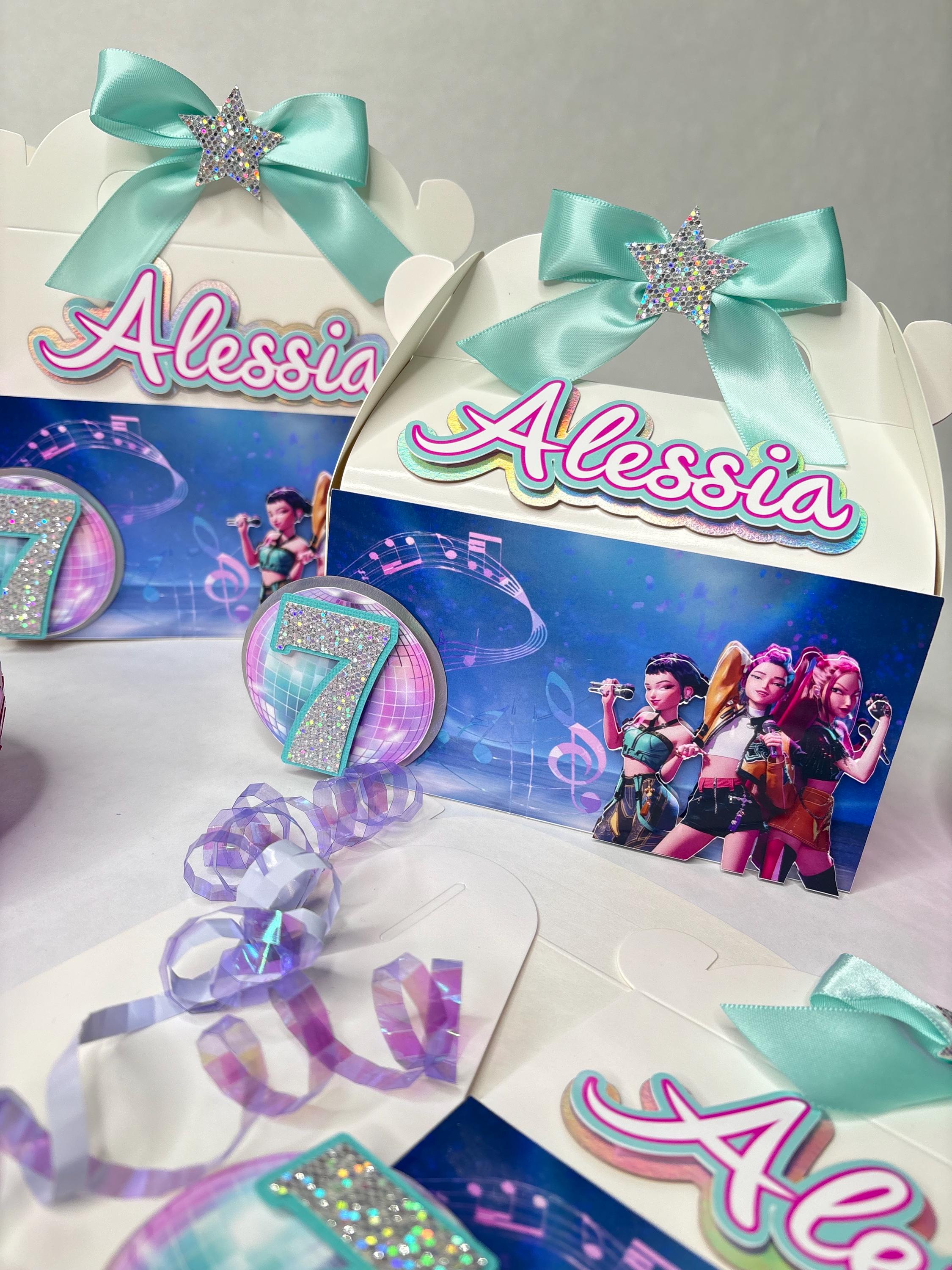 K-POP Birthday Gable Boxes, Hunter Theme , Party Favor Treats, Demon ...