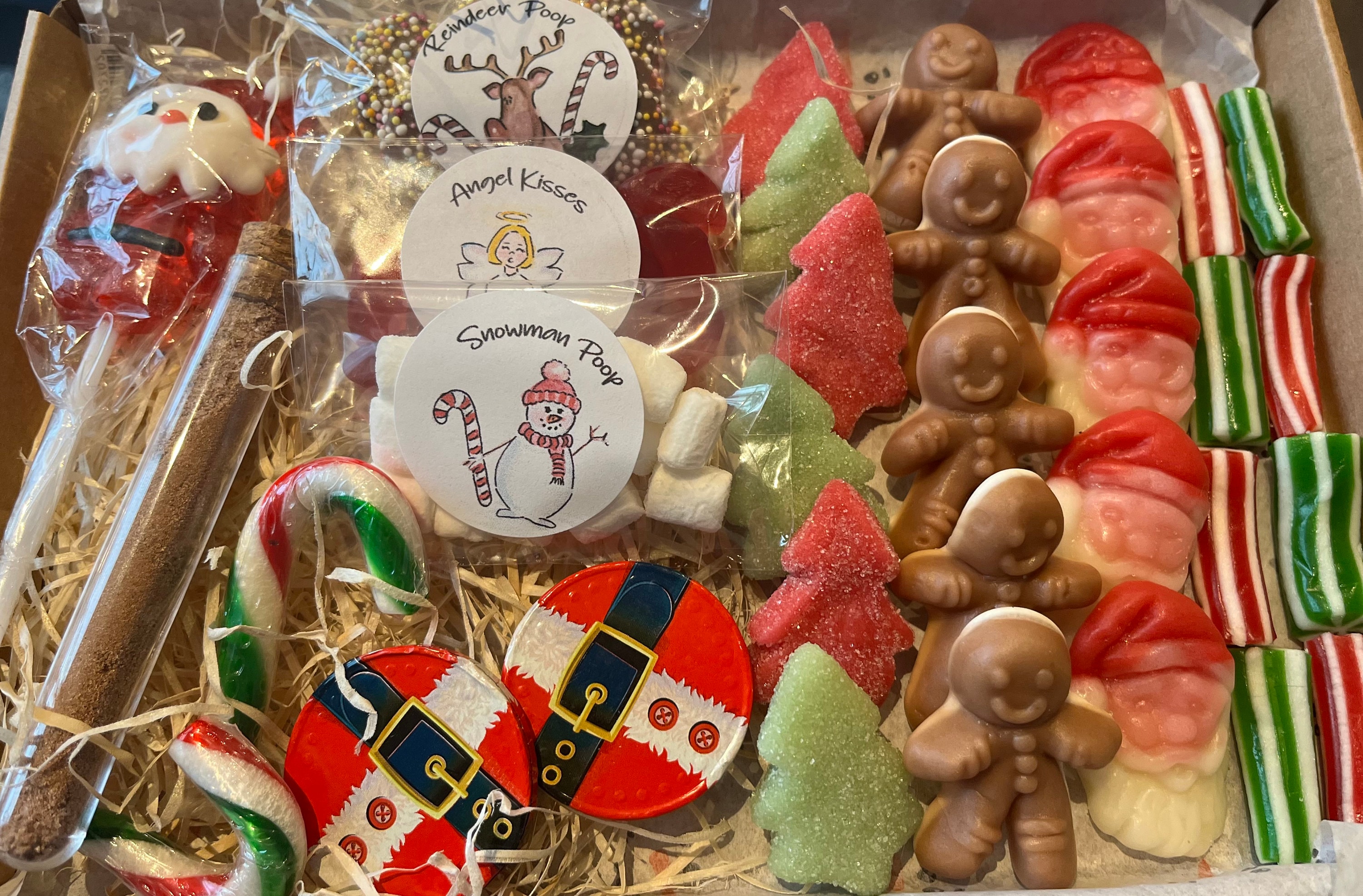 Personalised Christmas Sweets Gift Box With Hand-drawn Festive - Etsy UK