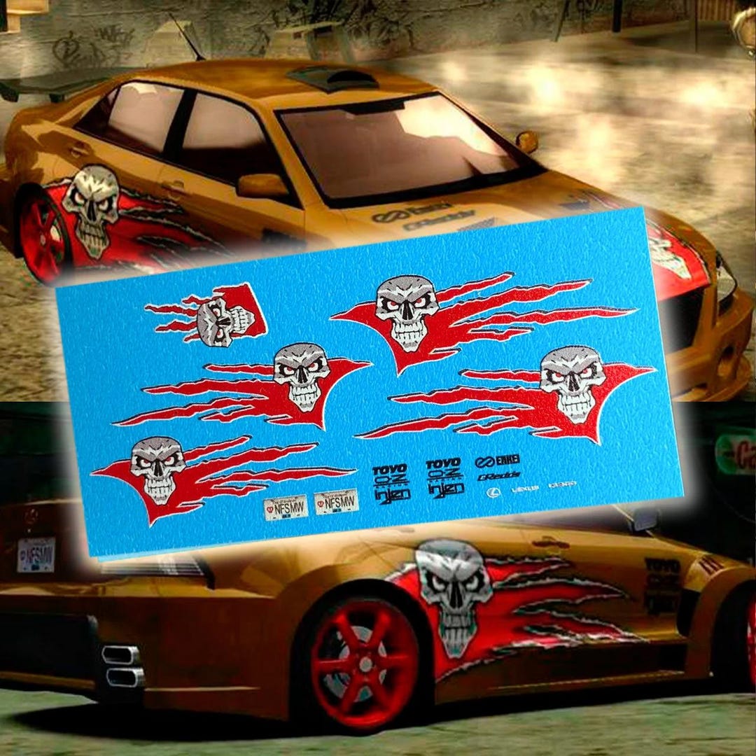 Need for Speed Most Wanted White Toner Taz's Lexus Waterslide Decals ...