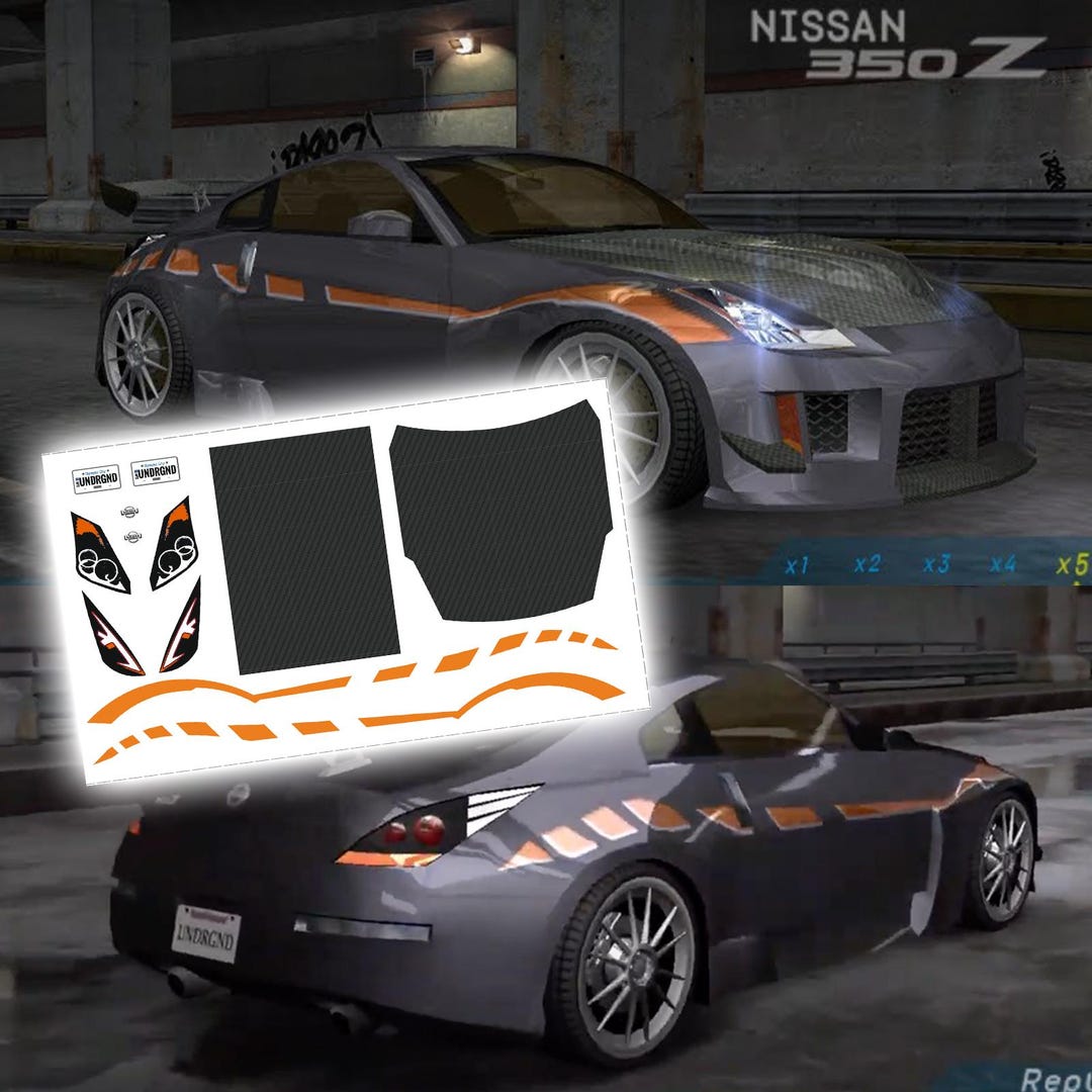 1/64 1/24 Melissa's Nissan 350z NFS Underground Waterslide Decals - Etsy