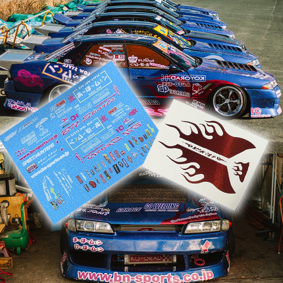 A-bo-moon Drift Team Waterslide Decals 1:64 Hot Wheels Tomica Matchbox ...