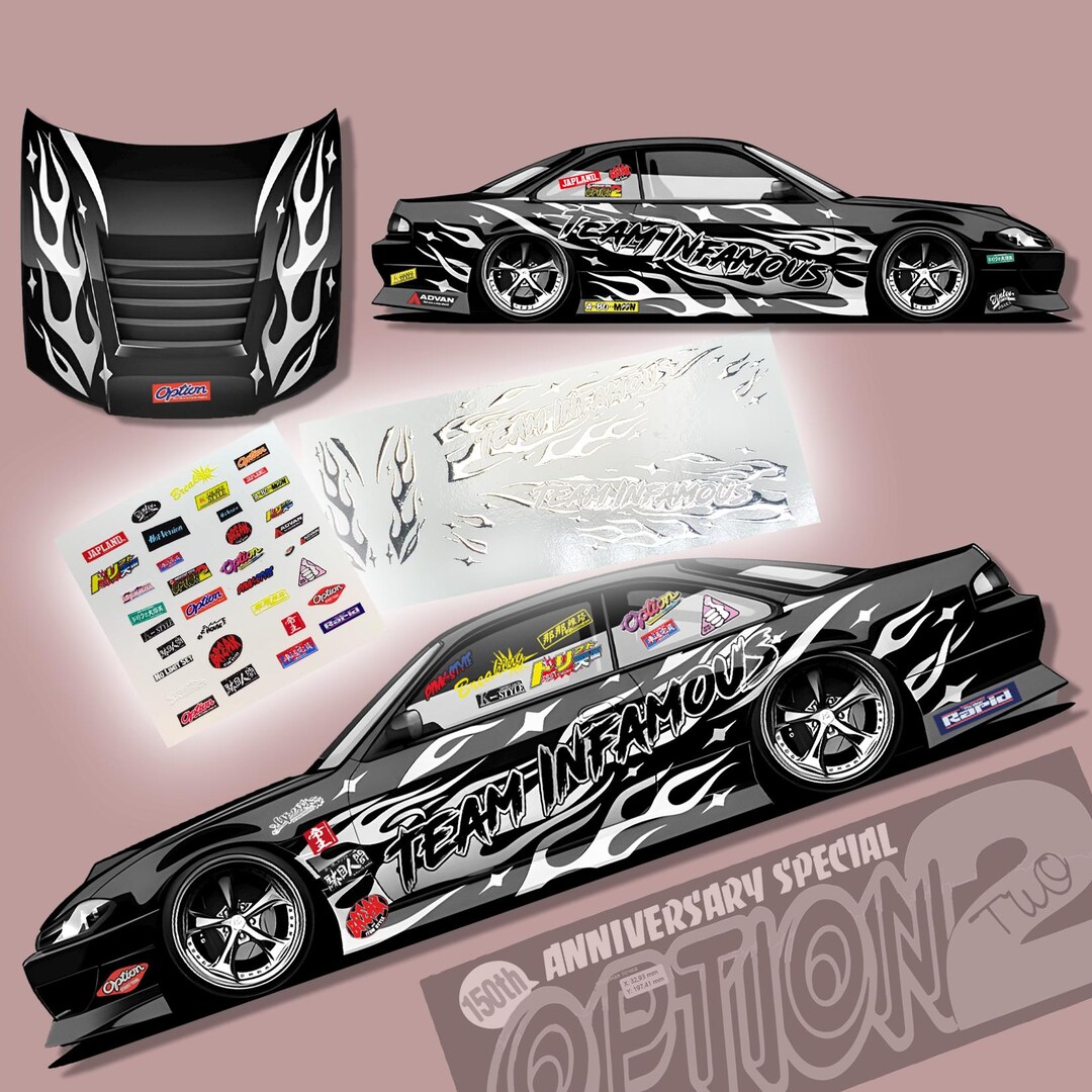 1/64 1/24 Street Style Drift Missile Livery for Nissan S13/s14/s15 ...