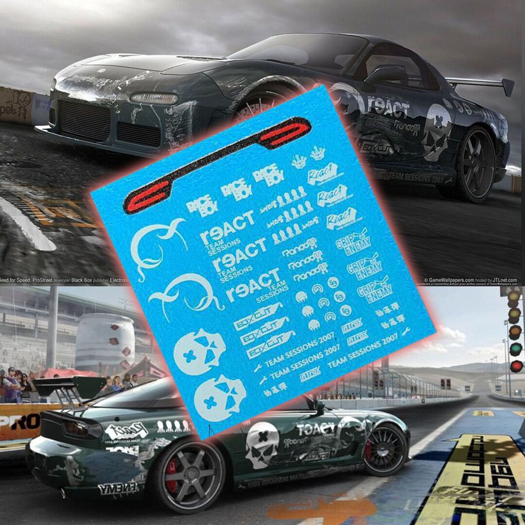 Need for Speed Prostreet Mazda Rx7 FD Waterslide Decals 1:64 - Etsy
