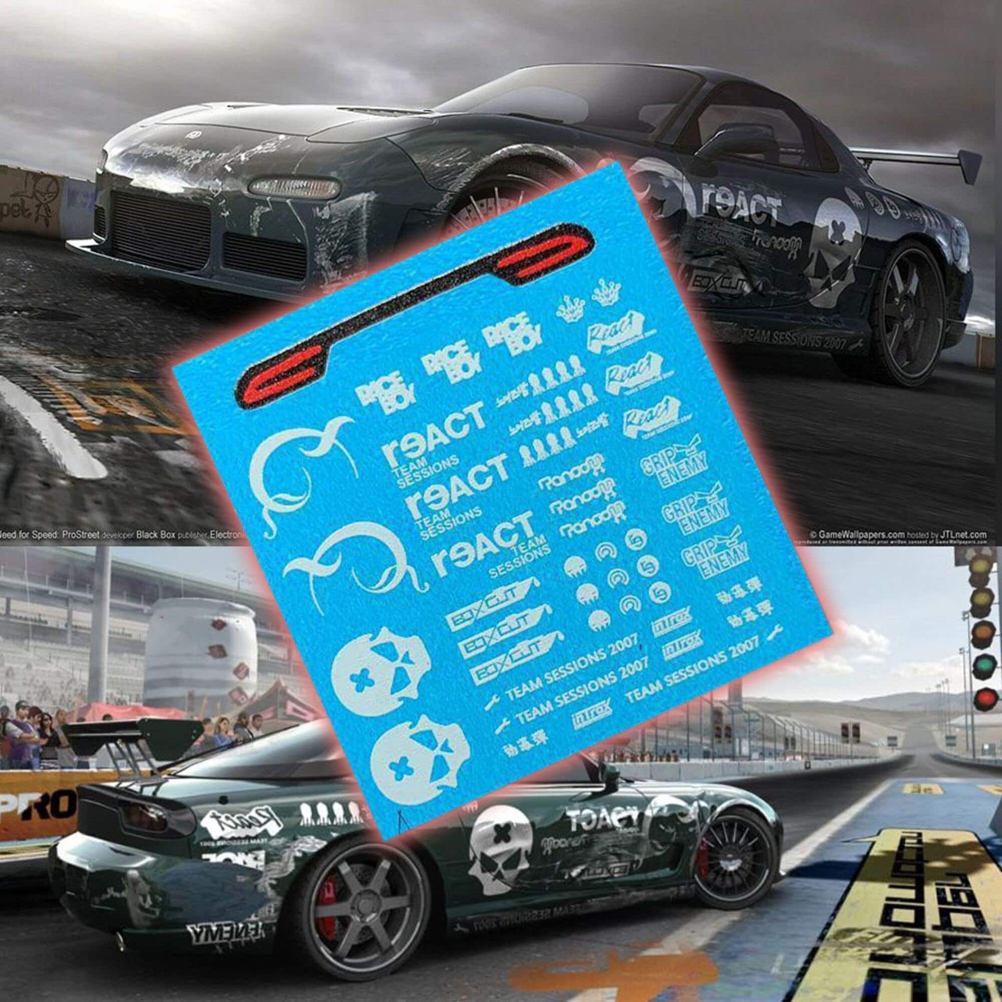 Need for Speed Prostreet Mazda Rx7 FD Waterslide Decals 1:64 - Etsy