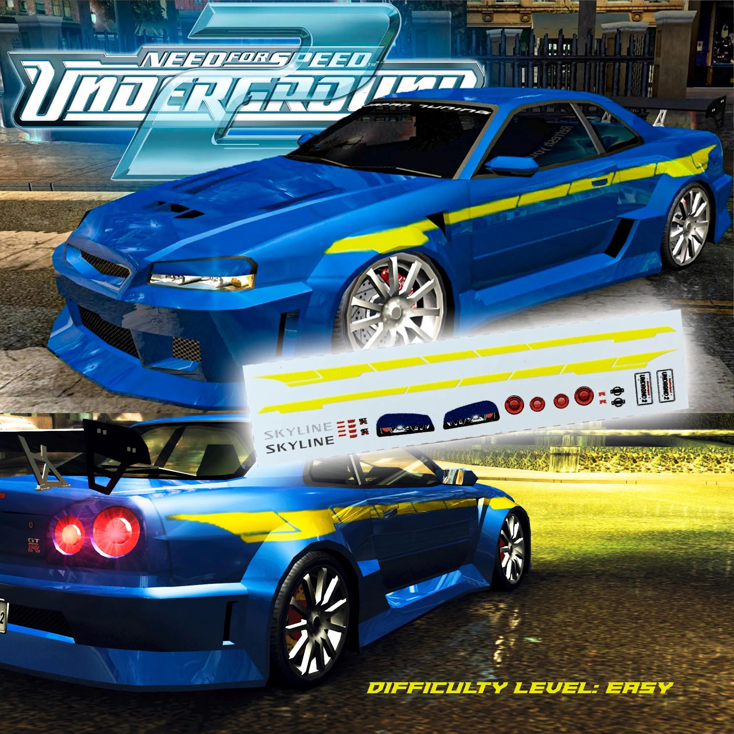 1/24 1/64 Player's Skyline R34 Need for Speed Underground 2 Waterslide ...