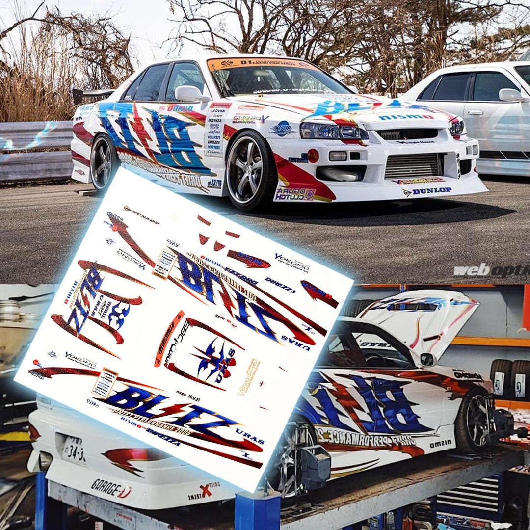 1/24 1/64 Blitz Skyline R34 Ken Nomura White Toner Waterslide Decals - Etsy