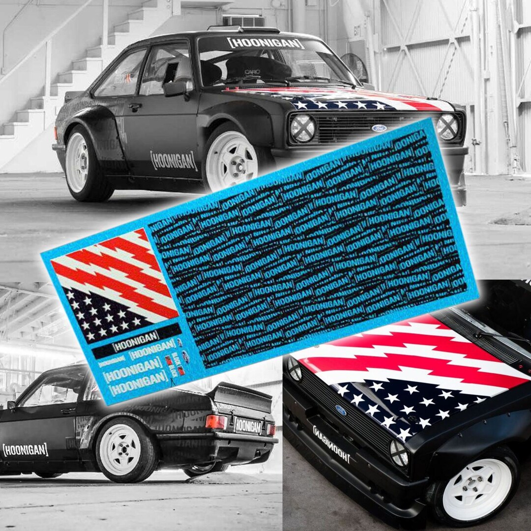 Hoonigan Ken Block's Escort MK2 Waterslide Decals 1:64 Hot Wheels ...