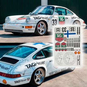 Porsche 911 Mika Häkkinen Tag Heurer Waterslide Decals 1:64 and 1/24 ...