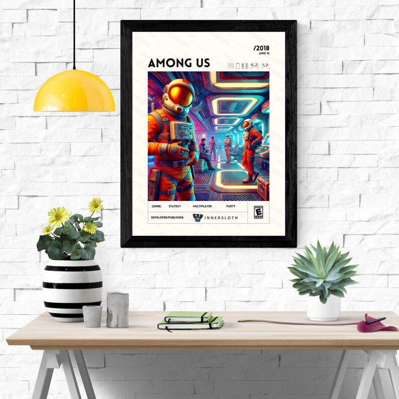 Among Us: Poster, Wall Art, Video Game Print, High Resolution. Digital ...