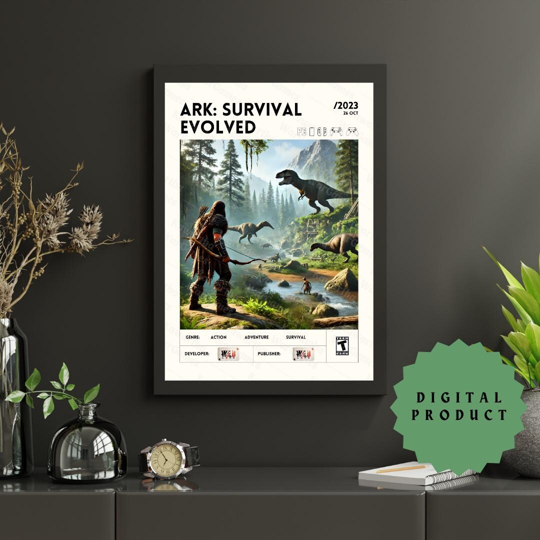 Ark Survival Evolved: Poster, Wall Art, Video Game Print, High ...