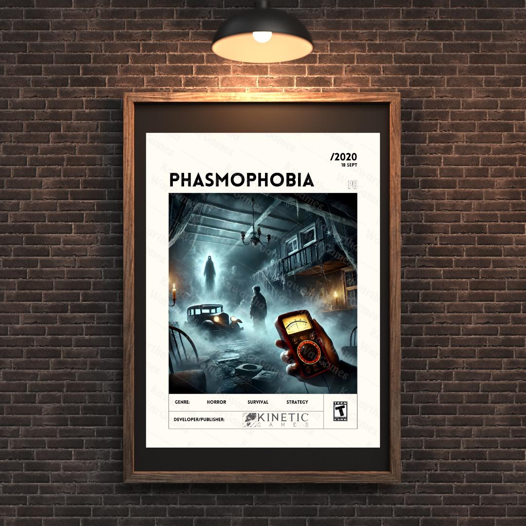 Phasmophobia Printed Poster, Wall Art, Video Game Print, High ...