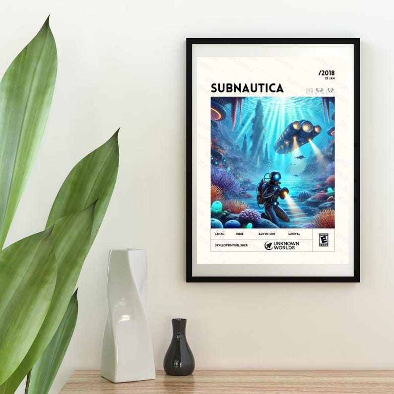 Subnautica : Poster, Wall Art, Video Game Print, High Resolution ...