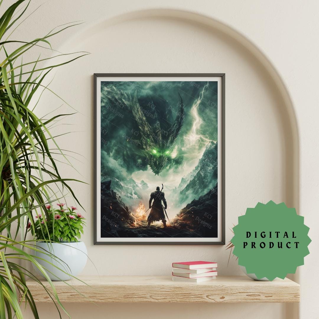 Elder Scrolls Game Art Poster: Gamer Decor, Video Game Print, High ...