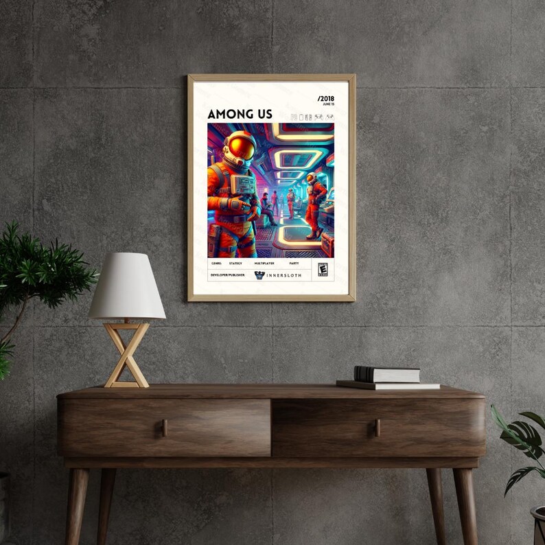 Among Us: Poster, Wall Art, Video Game Print, High Resolution. Digital ...