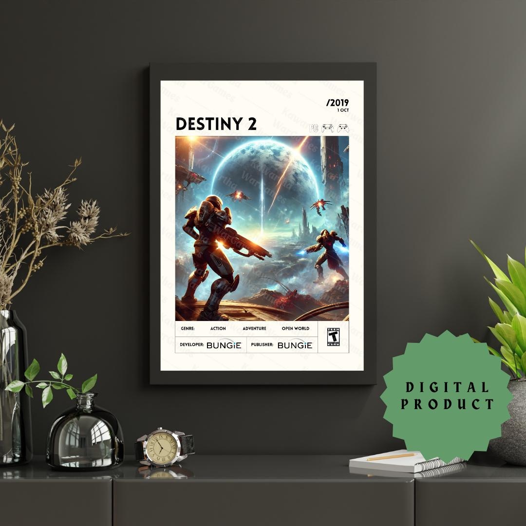 Destiny 2: Poster, Wall Art, Video Game Print, High Resolution. Digital ...