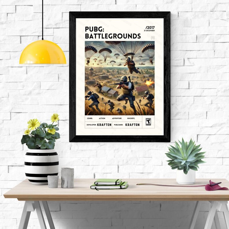 PUBG: Poster, Wall Art, Video Game Print, High Resolution. Digital File ...
