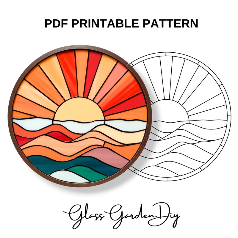 Stained Glass Sunset - Etsy