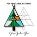 Triangle Christmas Tree Ornament Stained Glass Pattern PNG PDF - Etsy